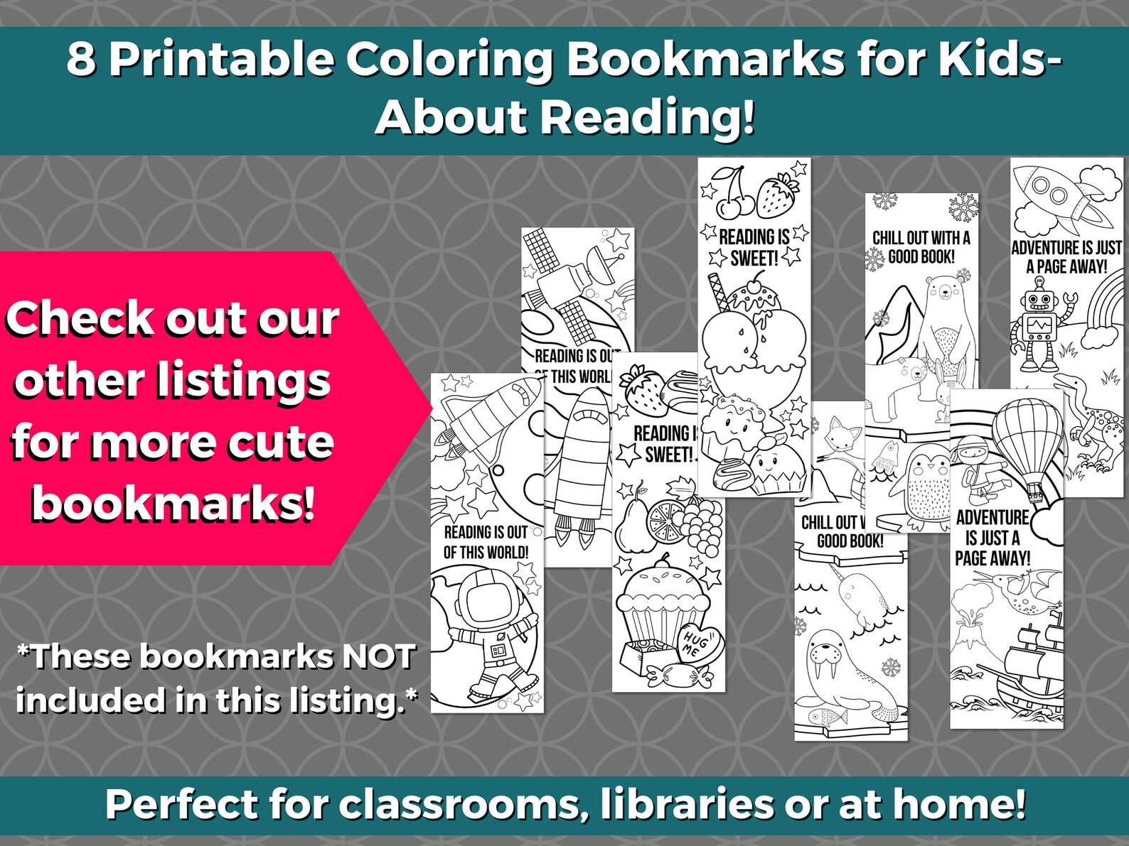 4 Woodland Animal Printable Coloring Bookmarks for Kids- INSTANT ...