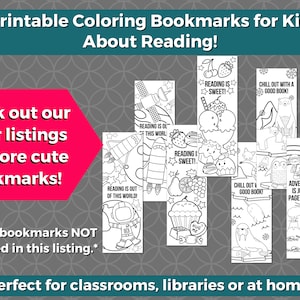 4 Woodland Animal Printable Coloring Bookmarks for Kids- INSTANT ...