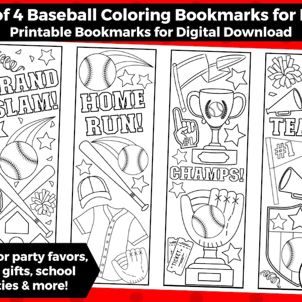 Baseball Bookmark - Etsy