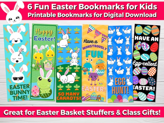 6 Printable Easter Bookmarks for Kids INSTANT DOWNLOAD | Etsy