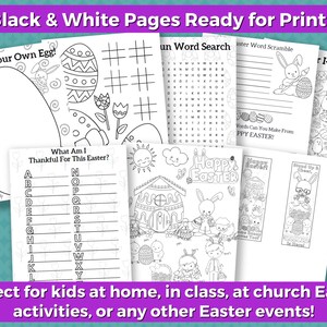 Easter Activity Pack, Digital Printable Easter Coloring Pages, Easter ...