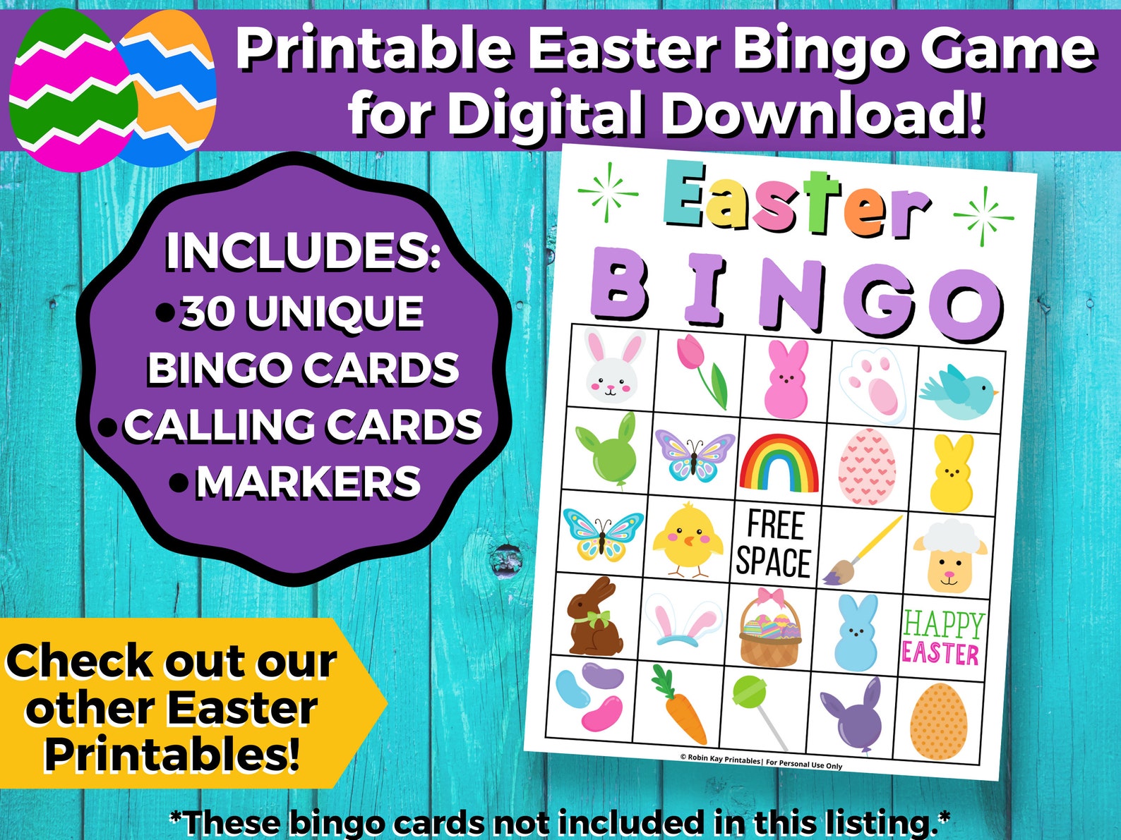 6 Printable Easter Bookmarks for Kids INSTANT DOWNLOAD - Etsy