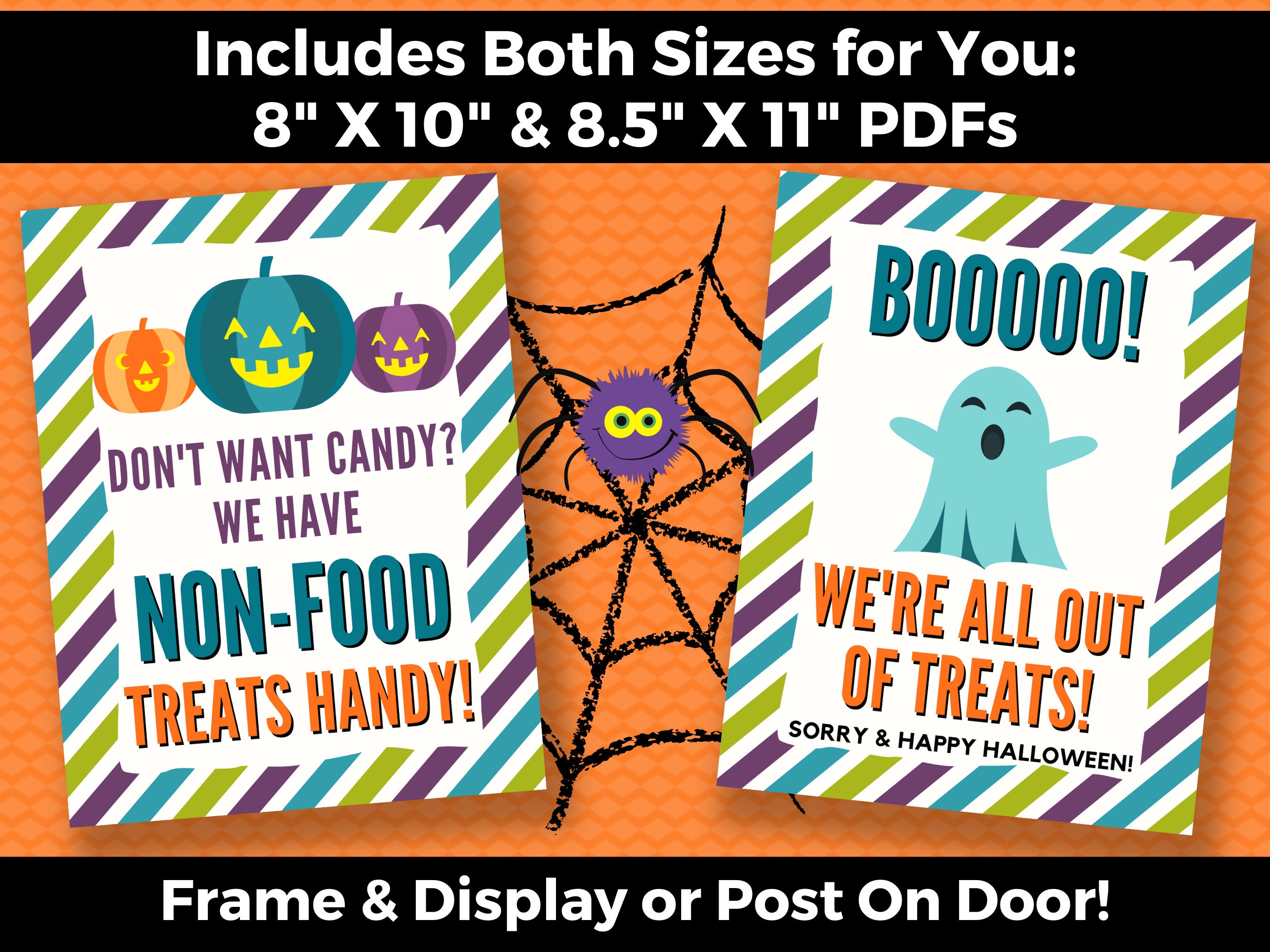 Printable Teal Pumpkin Allergy Friendly Halloween Sign & Matching Out ...