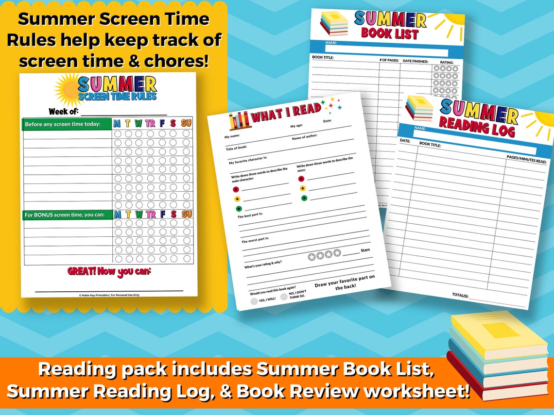 Printable Summer Activity Planner INSTANT DOWNLOAD Summer | Etsy