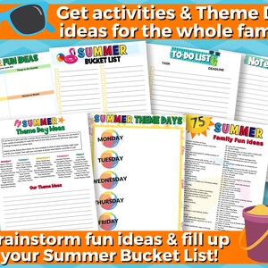 Printable Summer Activity Planner INSTANT DOWNLOAD- Summer Family ...