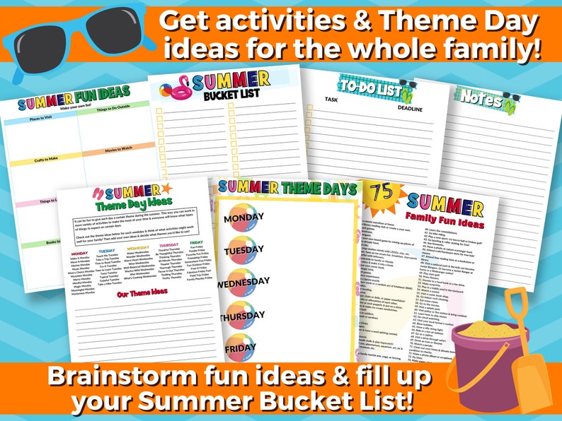 Printable Summer Activity Planner INSTANT DOWNLOAD Summer Family ...