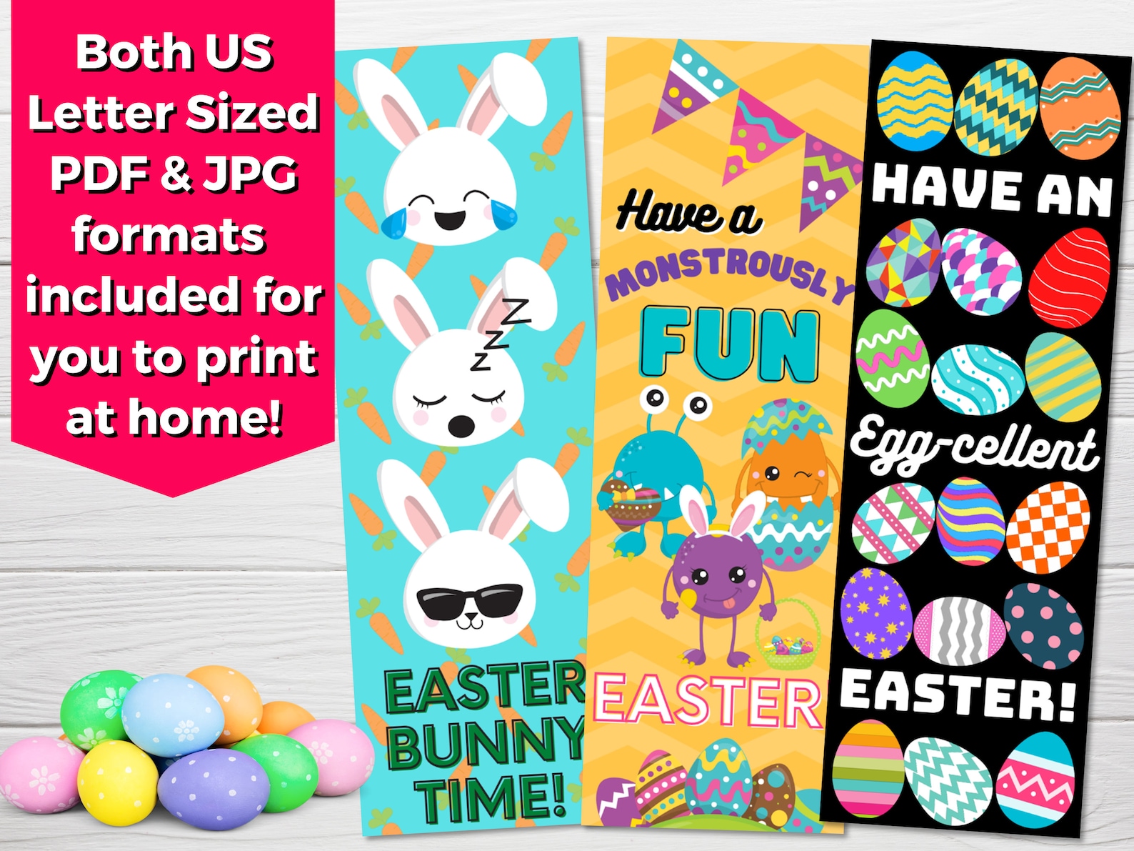 6 Printable Easter Bookmarks for Kids- INSTANT DOWNLOAD | Non-candy ...