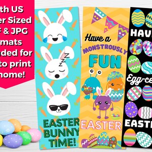6 Printable Easter Bookmarks for Kids- INSTANT DOWNLOAD | Non-candy ...