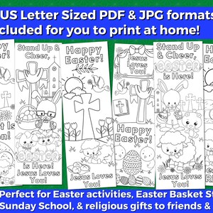 6 Printable Easter Coloring Bookmarks for Kids- INSTANT DOWNLOAD ...