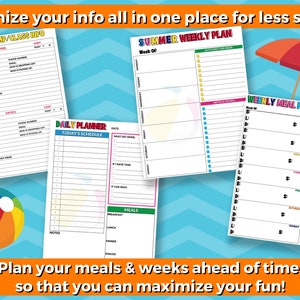 Printable Summer Activity Planner INSTANT DOWNLOAD- Summer Family ...