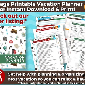 Printable Summer Activity Planner INSTANT DOWNLOAD- Summer Family ...
