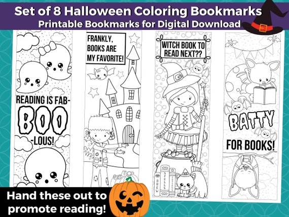 8 Printable Coloring Bookmarks for Kids INSTANT DOWNLOAD - Etsy