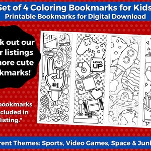 4 Princess Dresses Printable Coloring Bookmarks for Kids-instant ...