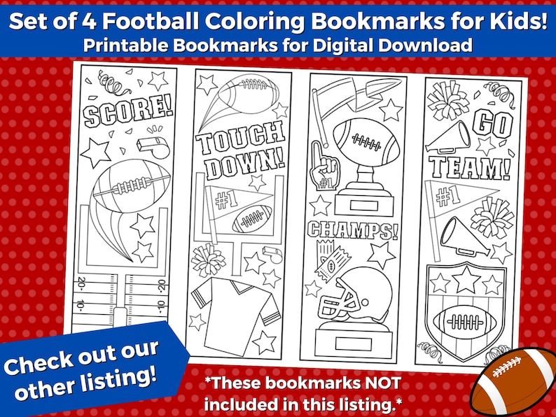 4 Baseball Themed Printable Coloring Bookmarks for Kids INSTANT ...