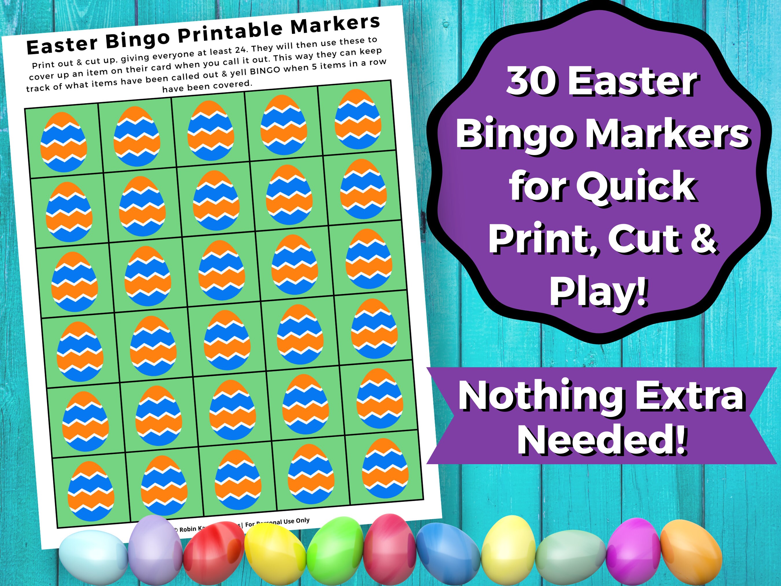 Printable Easter Bingo Games- Instant Digital File Download | Printable ...
