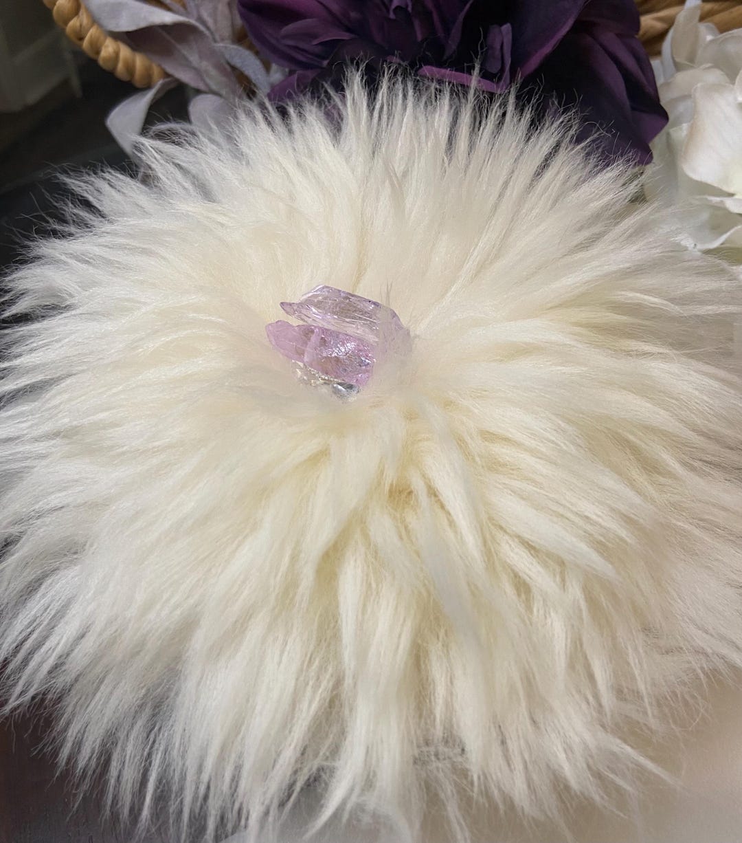 Luxurious Powder Puff...vintage Style..handcrafted Natural Merino ...