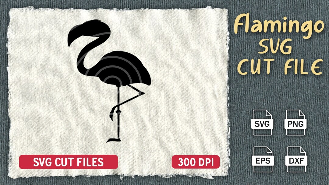 Flamingo Standing on One Leg Silhouette SVG Cut File. - Etsy