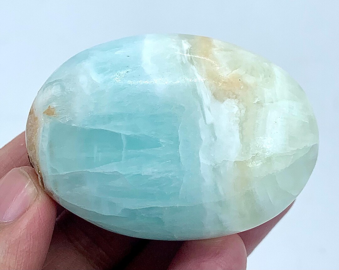 98 Gram Beautiful Caribbean Calcite Healing Crystal Palms Stone ...
