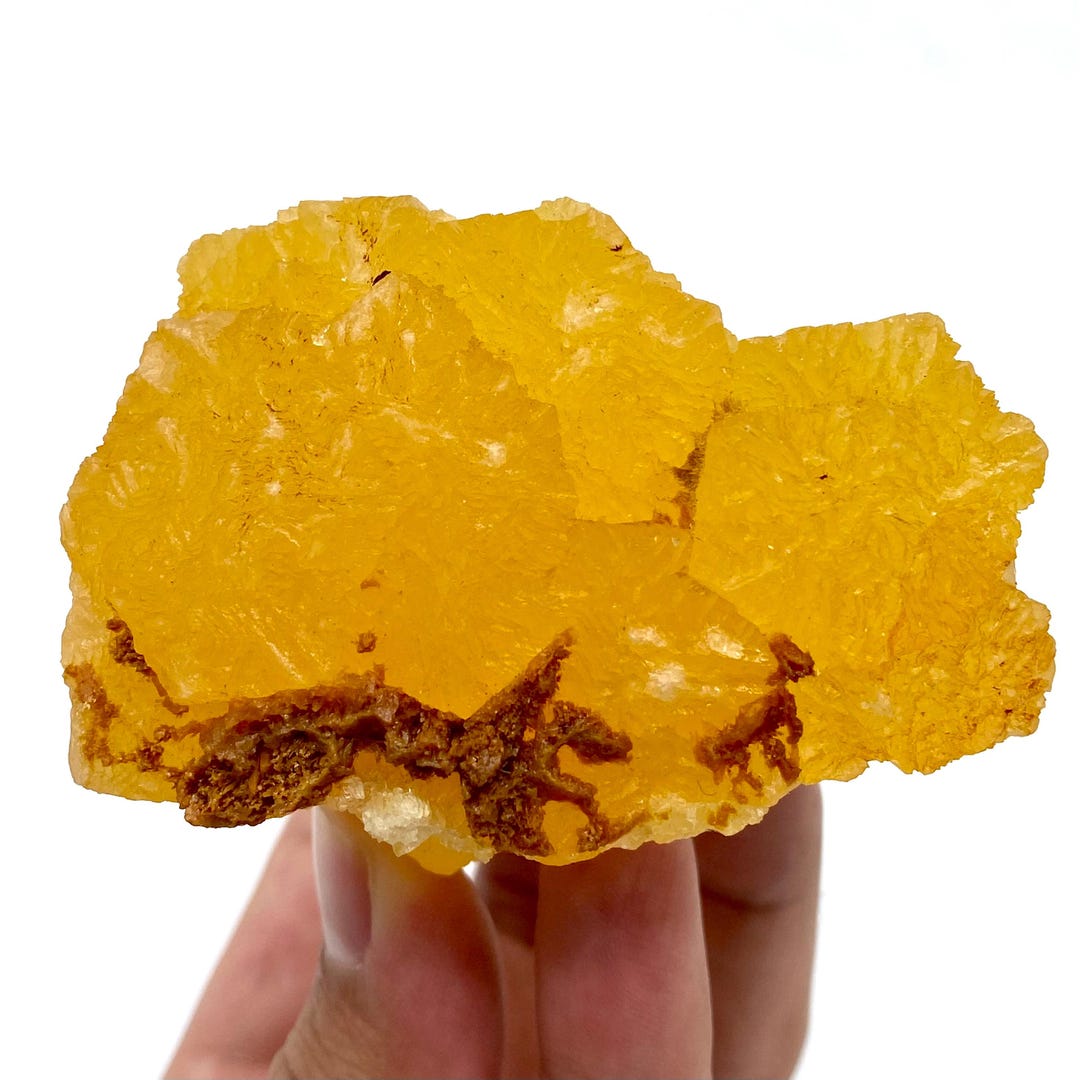 Yellow Aragonite Specimen: Rare Crystal Mineral - Afghanistan (350 Gram ...