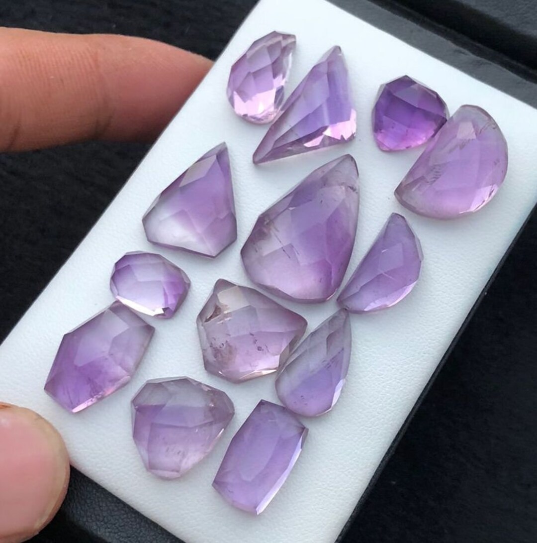 128 Carats Beautiful Amethyst Rose Cuts - Etsy