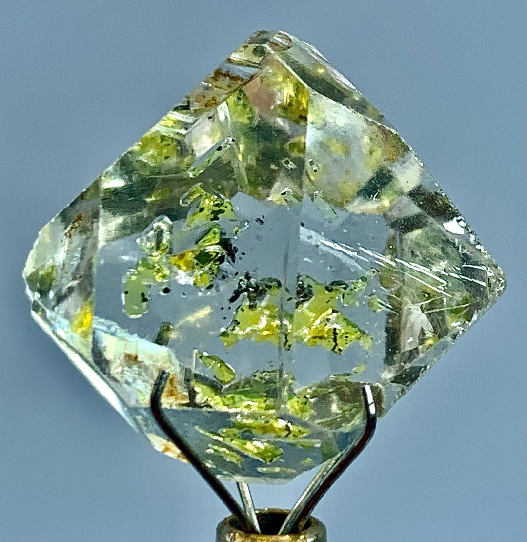 24 Cts Beautiful Natural Fluorescent Petroleum Herkimer Diamond Quartz ...
