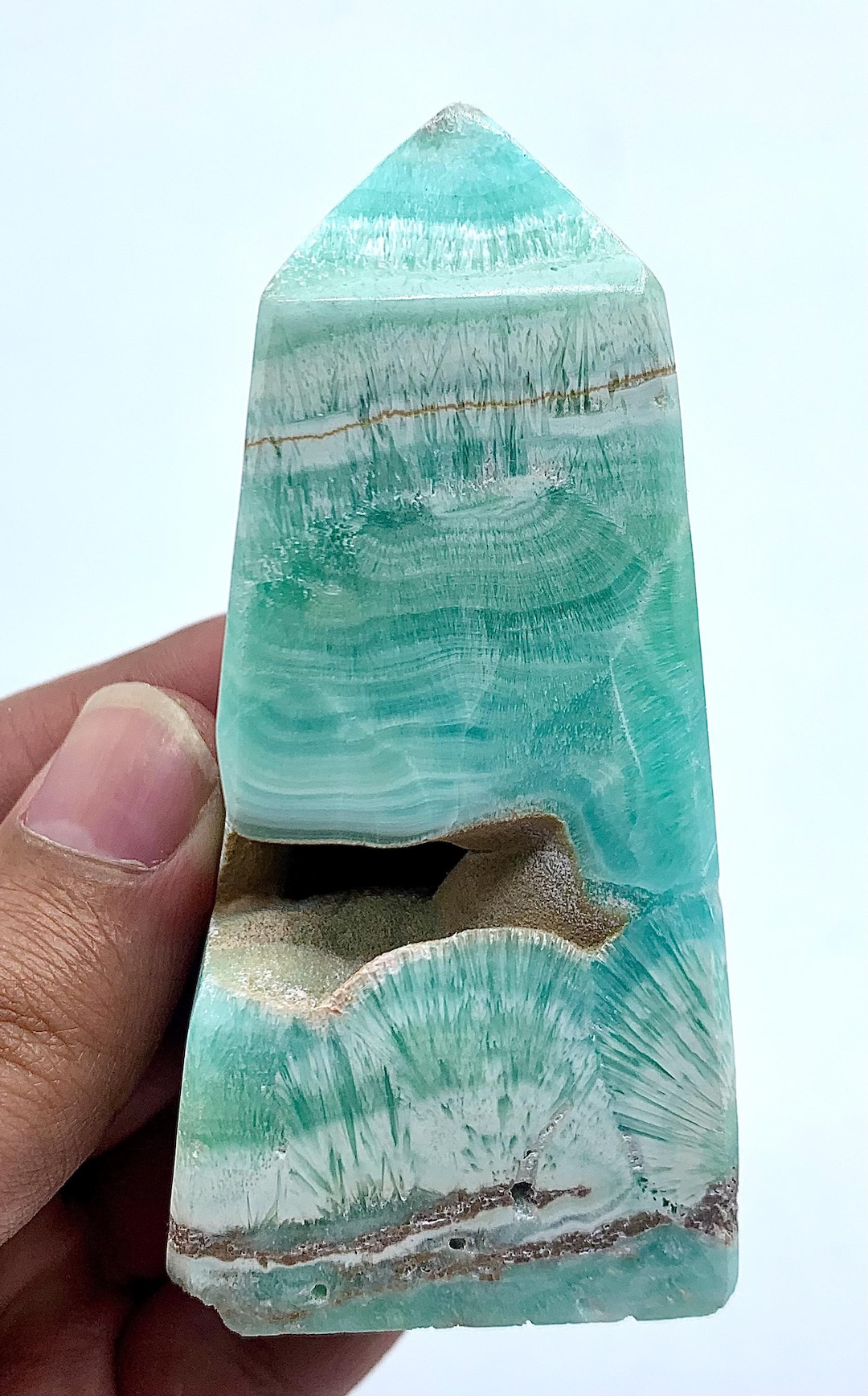 Hemimorphite Smithsonite Tower – Real Crystal Stone, Gemstone Gift - Etsy