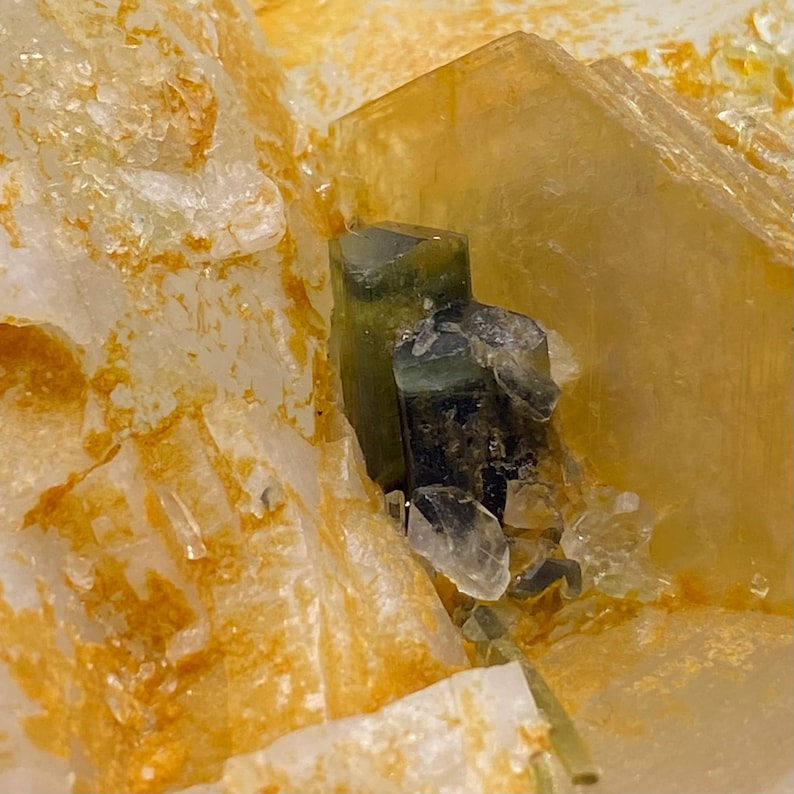 211 Gram Natural Well Terminated GREEN CAP TOURMALINE Combine With ...