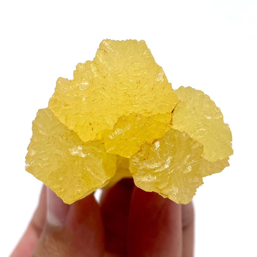 Yellow Aragonite Specimen: Rare Crystal Mineral - Afghanistan (90 Gram ...