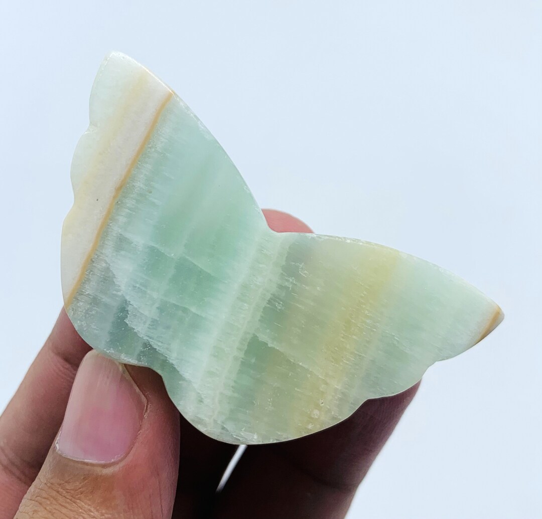 32 Gram Beautiful Banded Pistachios Calcite Butterflies Handmade ...