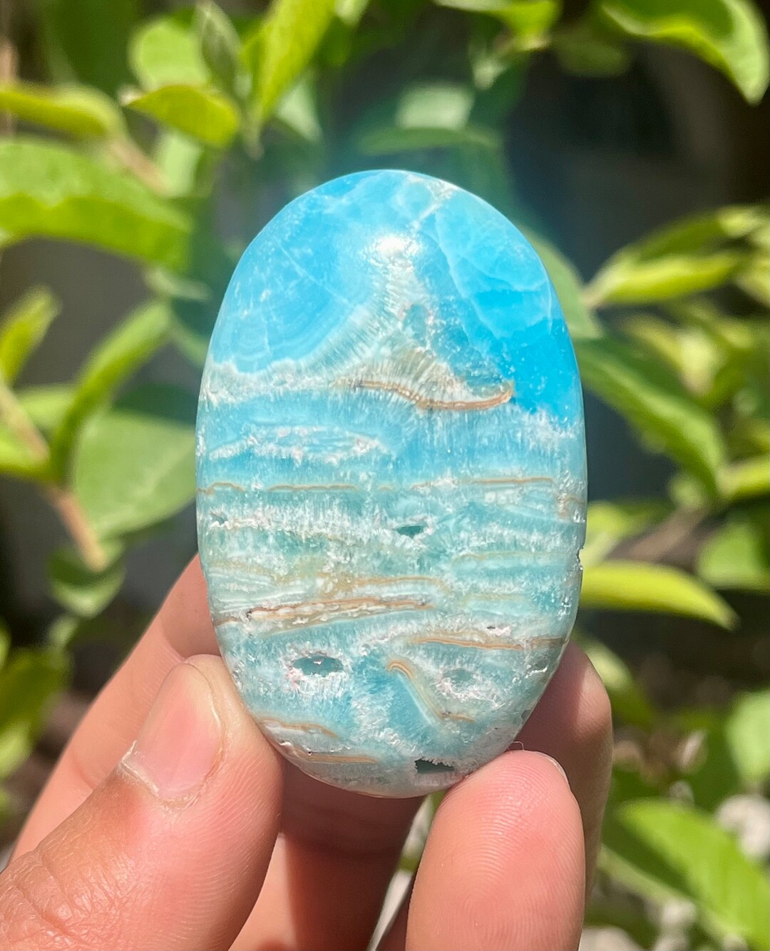 93 Gram Premium Quality Smithsonite Palmstone -smithsonite Palms - Real ...