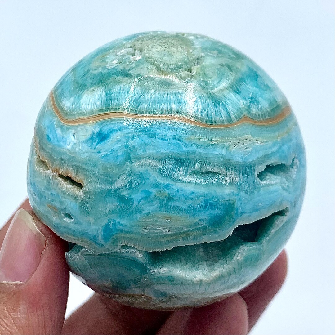 60mm Unique Texture Smithsonite/hemimorphite Sphere - Cute Crystal ...
