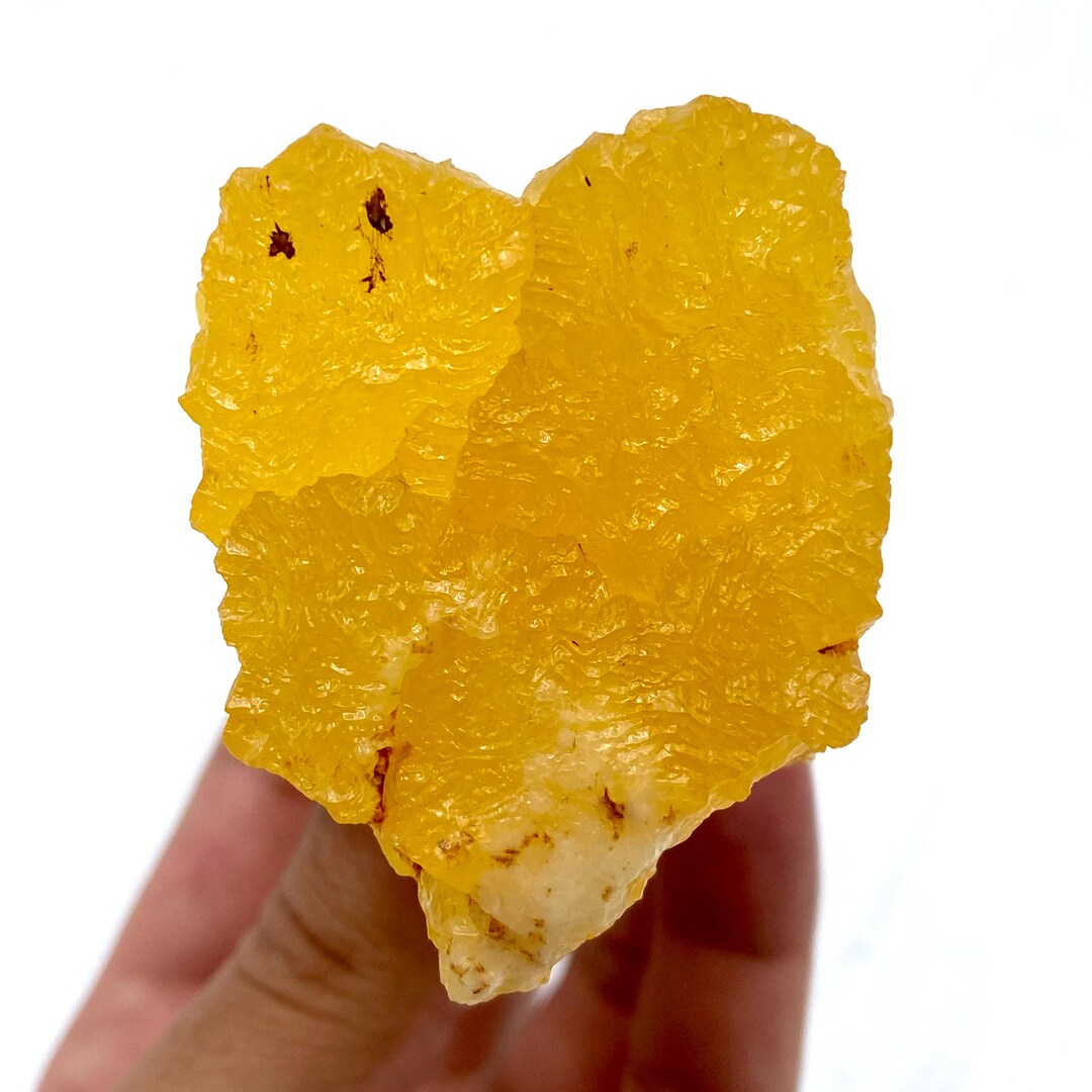 Yellow Aragonite Specimen: Rare Crystal Mineral - Afghanistan (397 Gram ...