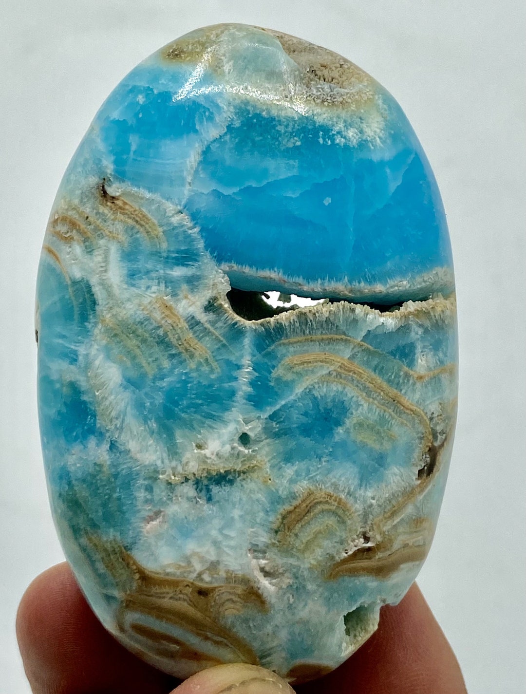 113 Gram Premium Quality Smithsonite Palmstone -smithsonite Palms ...