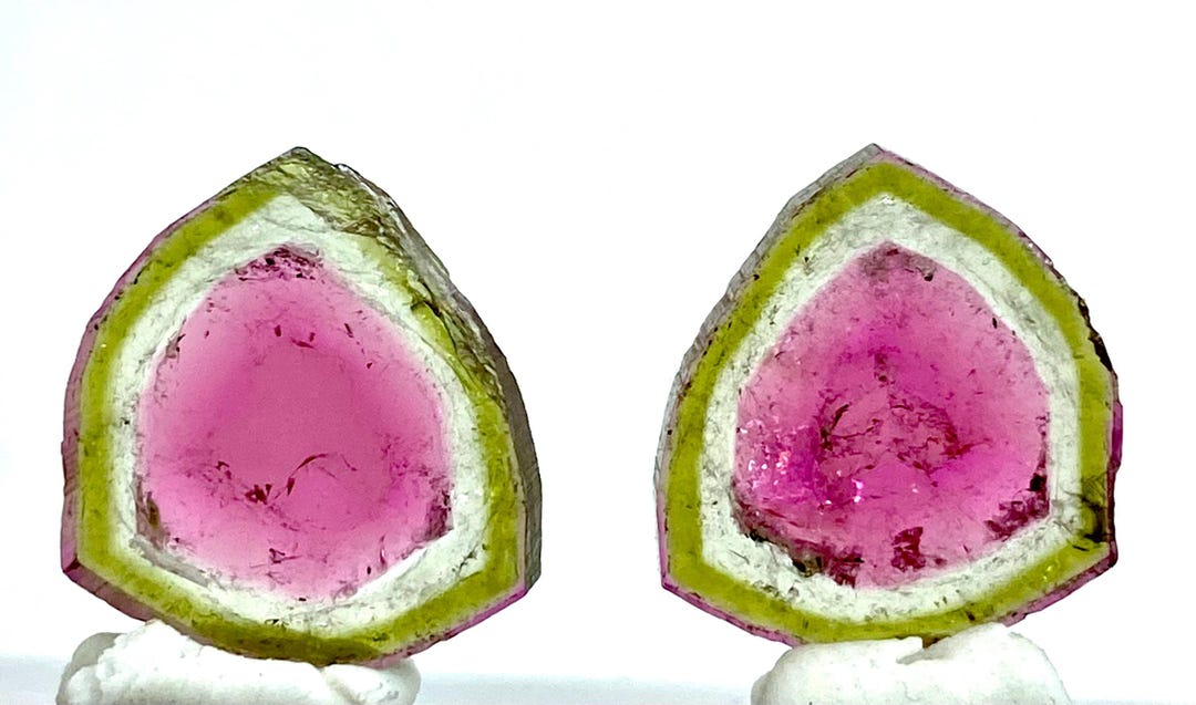 An Amazing Beautiful Watermelon Tourmaline Slice , Tourmaline Necklace ...