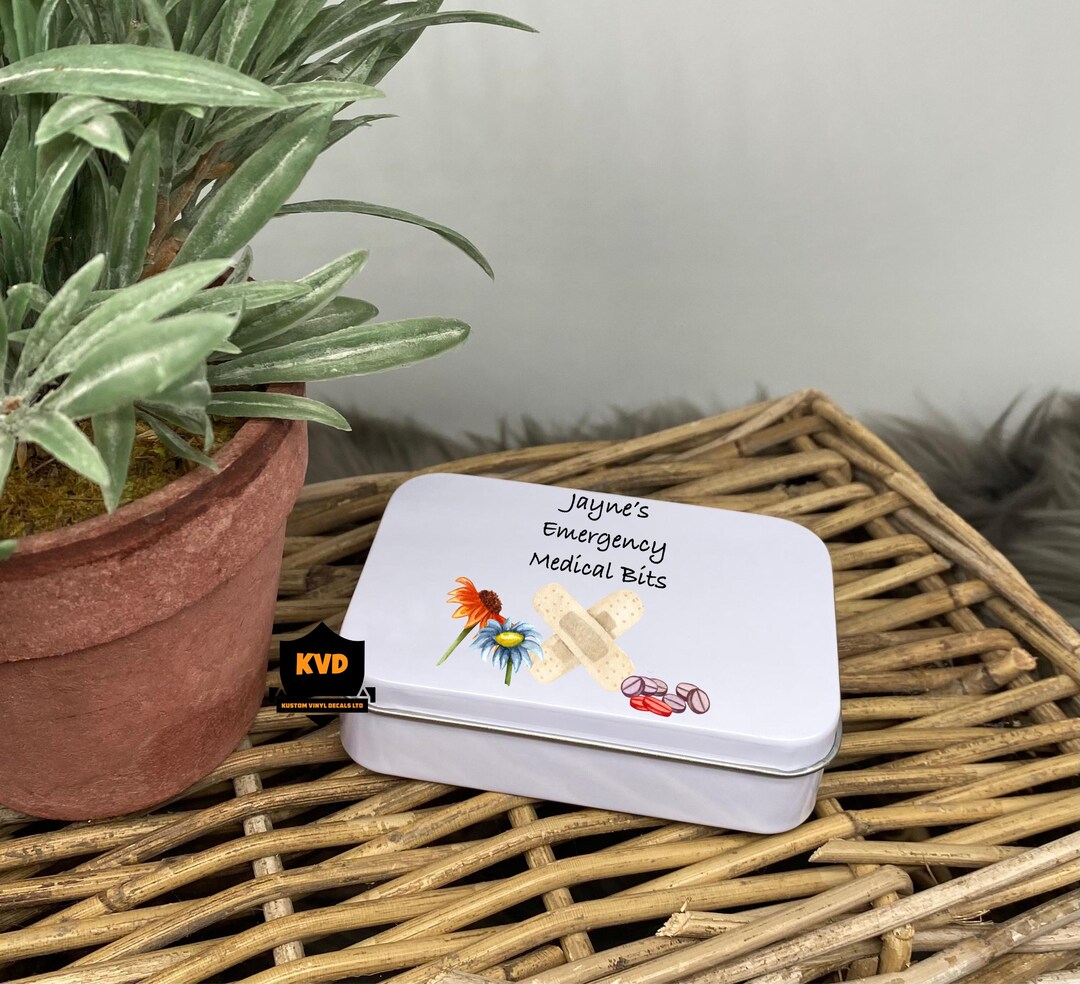 Travel Tin, First Aid Tin, Travel Storage Tin, Tin for Plasters ...