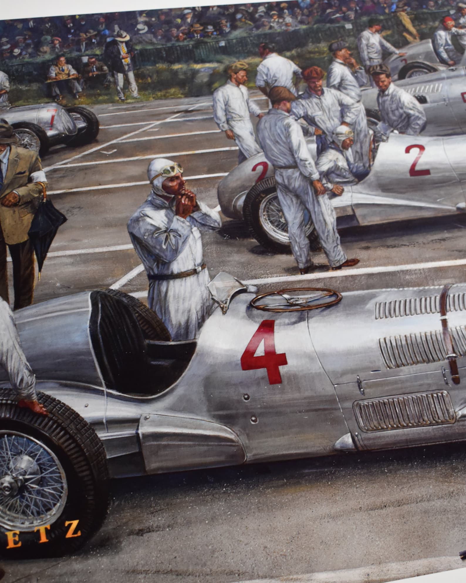 Silver Arrows Motorsport Art Print – 1937 British Grand Prix by James ...