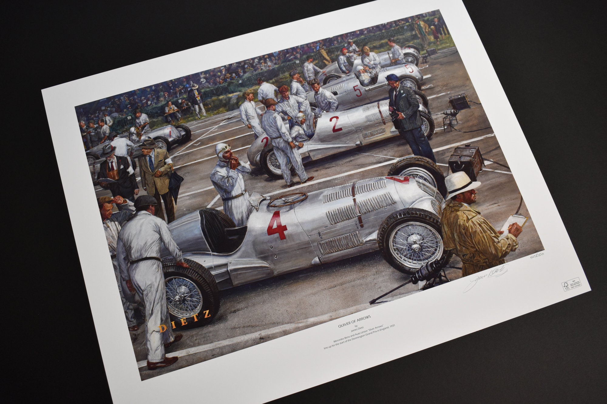 Silver Arrows Motorsport Art Print – 1937 British Grand Prix by James ...