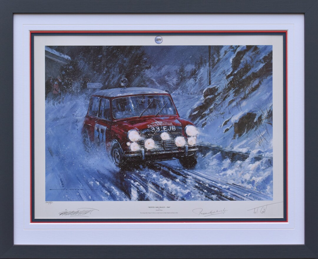 MONTE CARLO RALLY 1964 - Framed Limited Edition Print - Paddy Hopkirk ...
