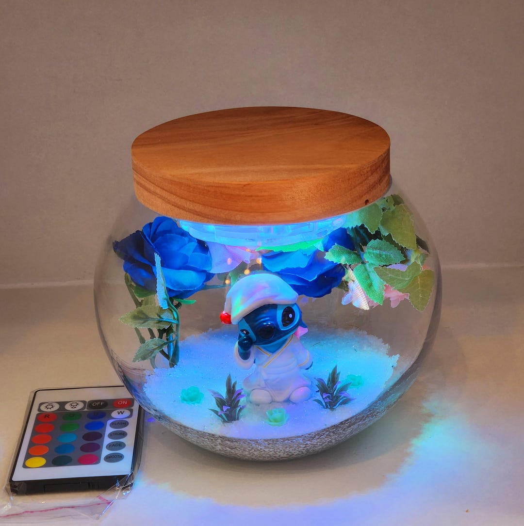 Stitch Night Light Bowl, Lilo and Stitch, Led Lights, Battery Powered ...