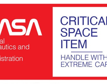 NASA Critical Space Item Sticker Shuttle Era - Etsy