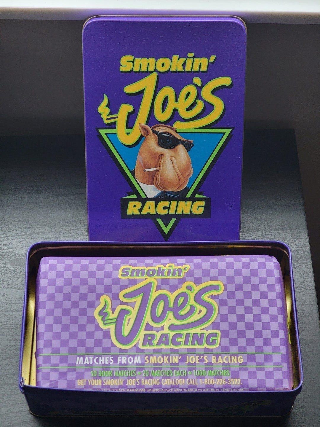 Vintage Camel Matches 50 Pack With Collectible Tin Smokin Joes Racing ...