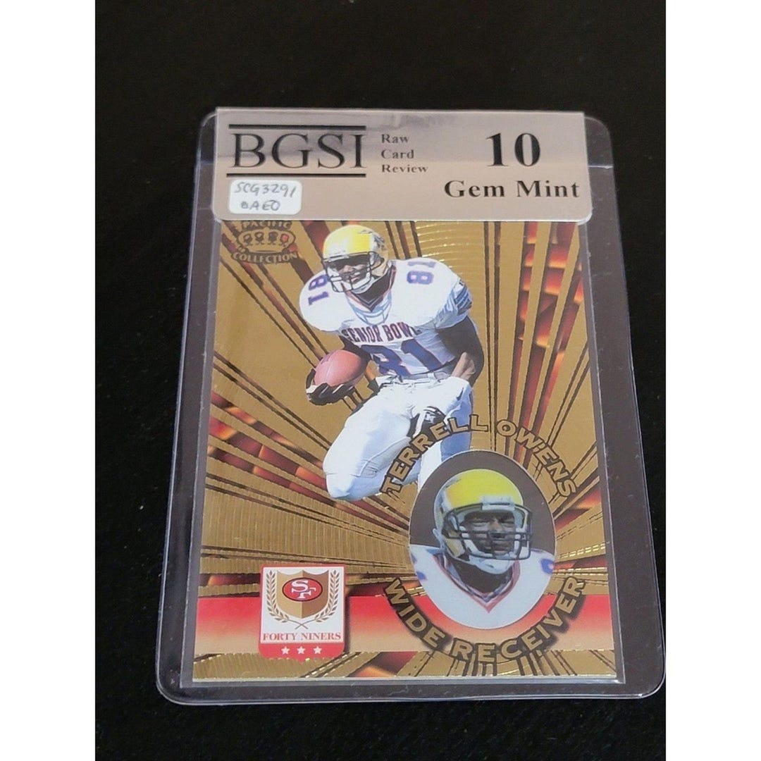 1996 Pacific Invincible Terrell Owens #I-132 Rookie RC Gem Mint 10 - Etsy