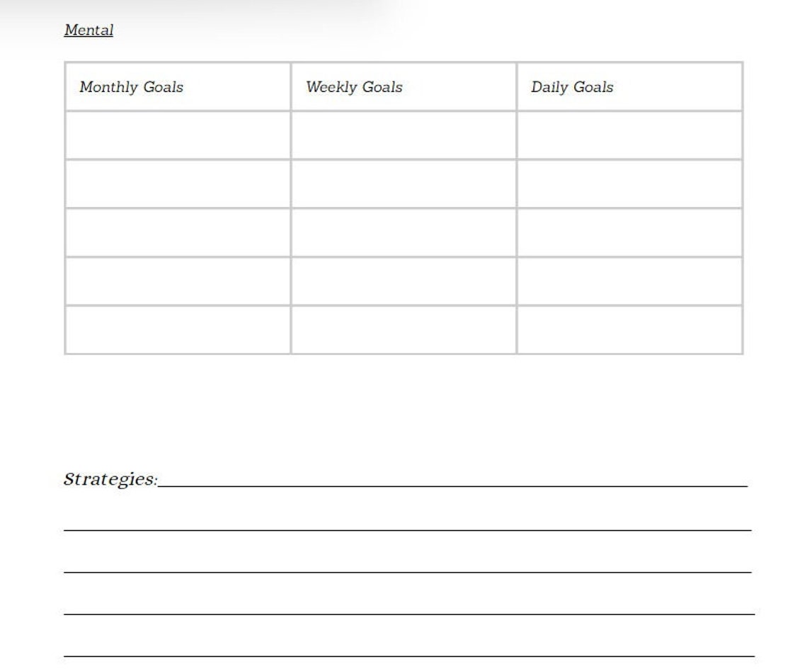 Printable Goal Tracker - Etsy