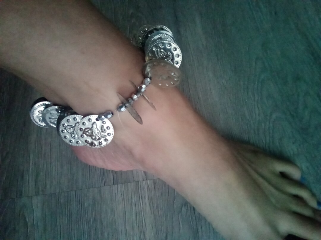 Elasticated Belly Dance Coin Anklet - Etsy