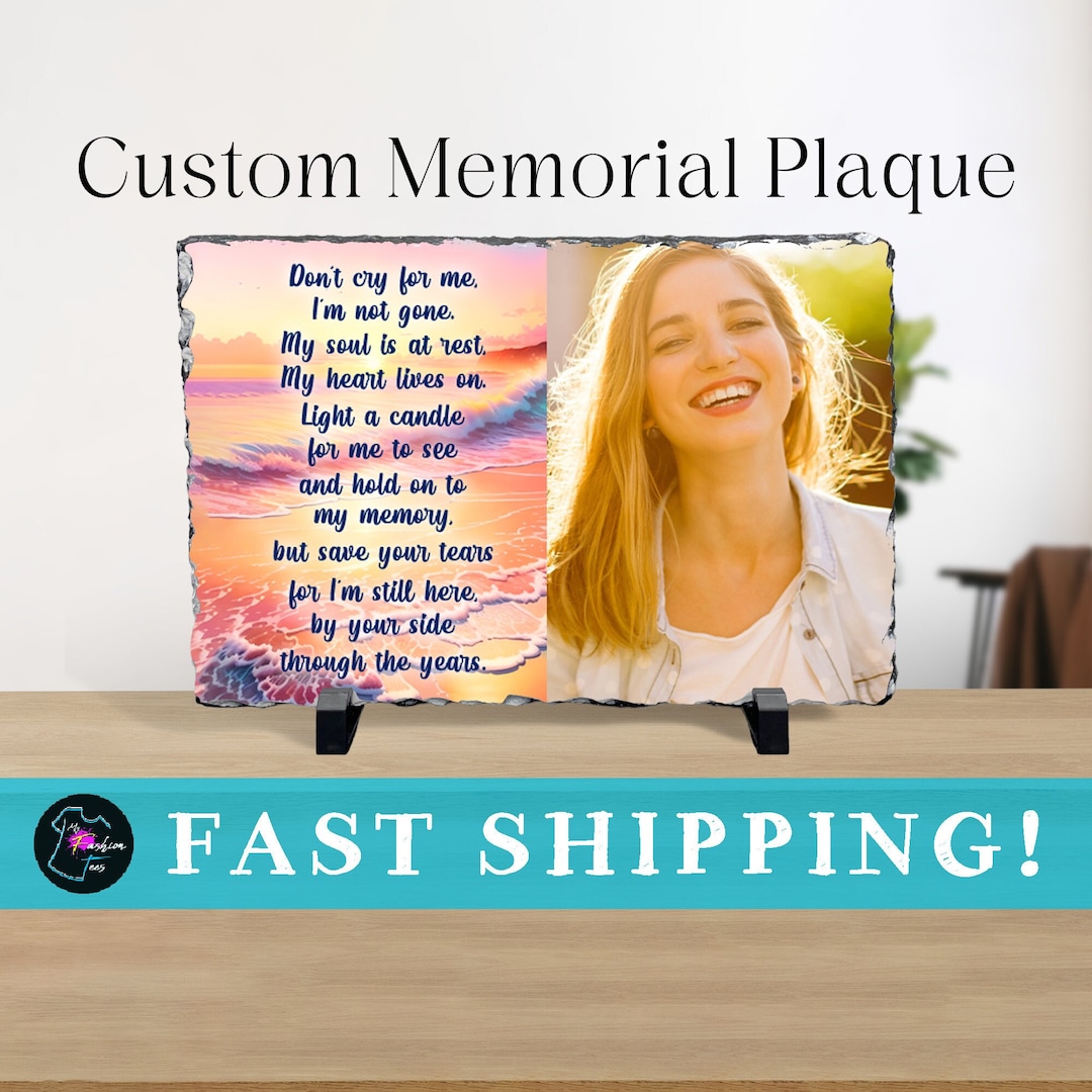 Memorial Gift in Loving Memory Gift Custom Photo Plaque Personalized ...