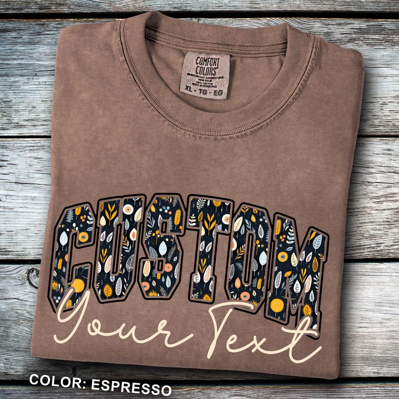 Leopard Print Custom Text Shirt | Comfort Colors Custom Name Tee ...