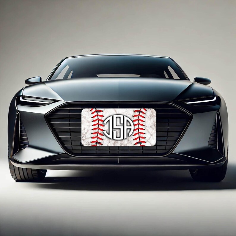 Custom Baseball Initials License Plate | Personalized Baseball Mom Car ...