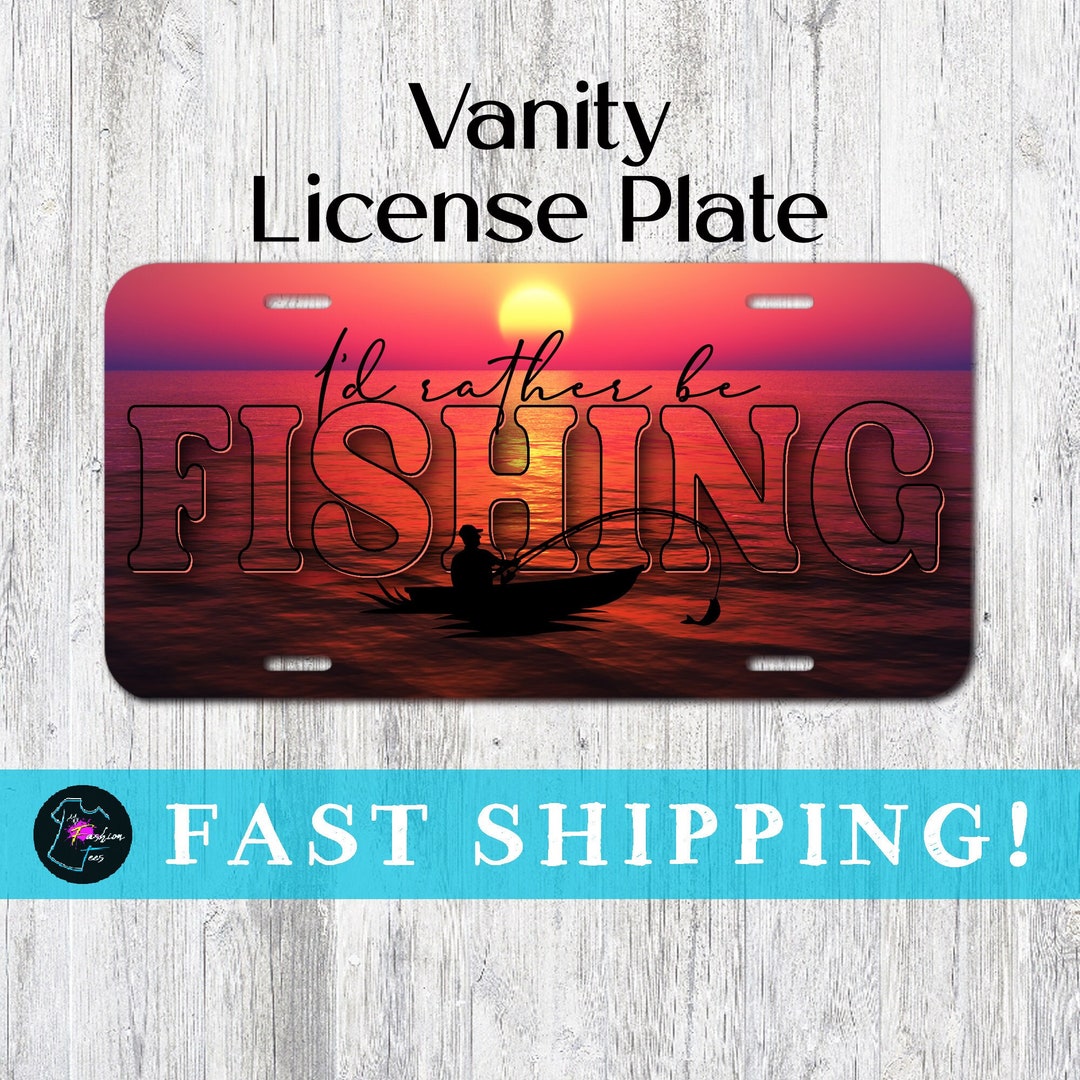 Fishing Gift for Men- Car Front License Plate for Dad- Birthday Gift ...
