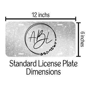 Monogram Initials License Plate Custom Car Decoration Gift for - Etsy