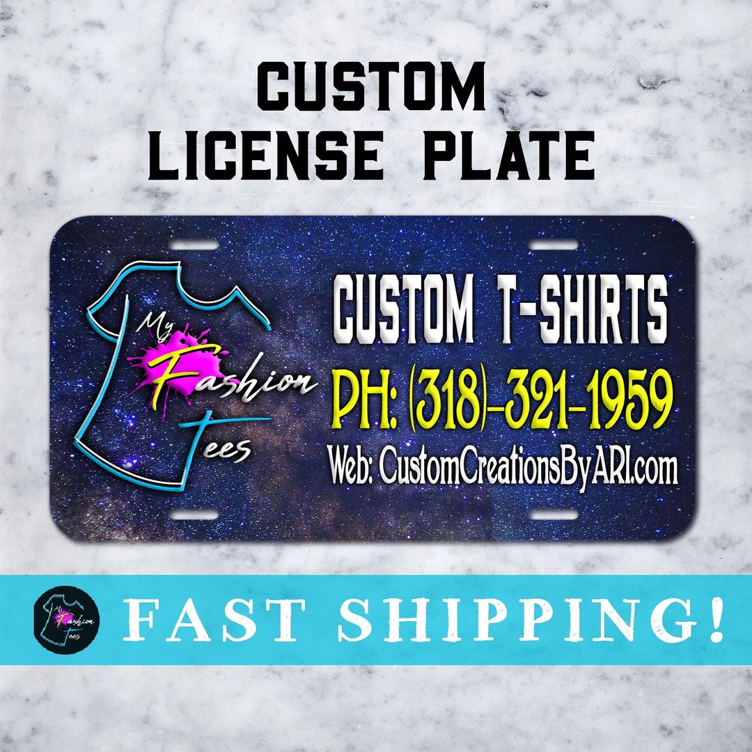 Custom License Plate, Business Logo Custom Car Tag, Custom Car Decor ...